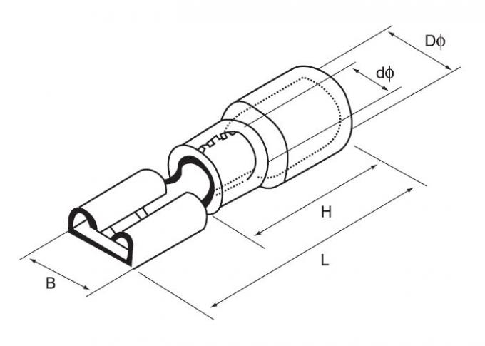Terminal rapide électrique terminal femelle de pelle de cuir embouti de ...